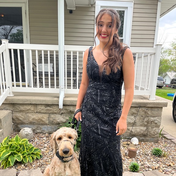 Splash | Dresses | Black Sequin Splash Prom Dress Size 6 | Poshmark